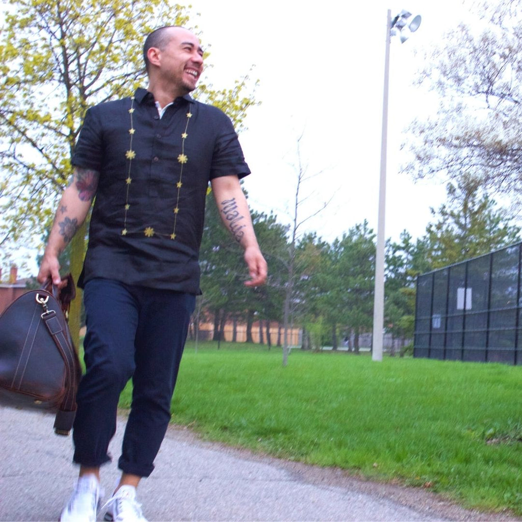 Sun & Stars Everyday Barong in Black – Pineapple Industries